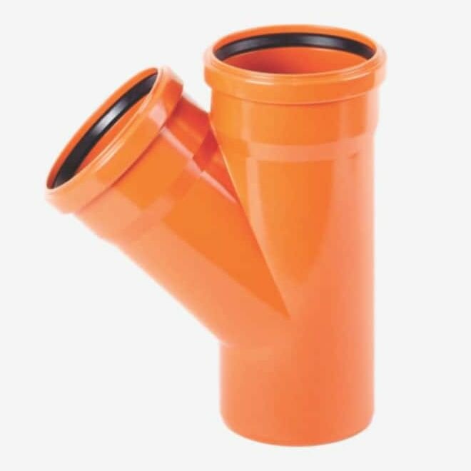 Тройник НПВХ канализационный 250 х 200/45 (наружный)