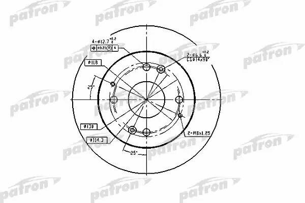 Диск тормозной задн HONDA: ACCORD IV 90-93, ACCORD IV Aerodeck 91-93, ACCORD IV купе 92-93, ACCORD V Aerodeck 93-98, ACCORD V купе 93-98, ROVER: 600 93-99