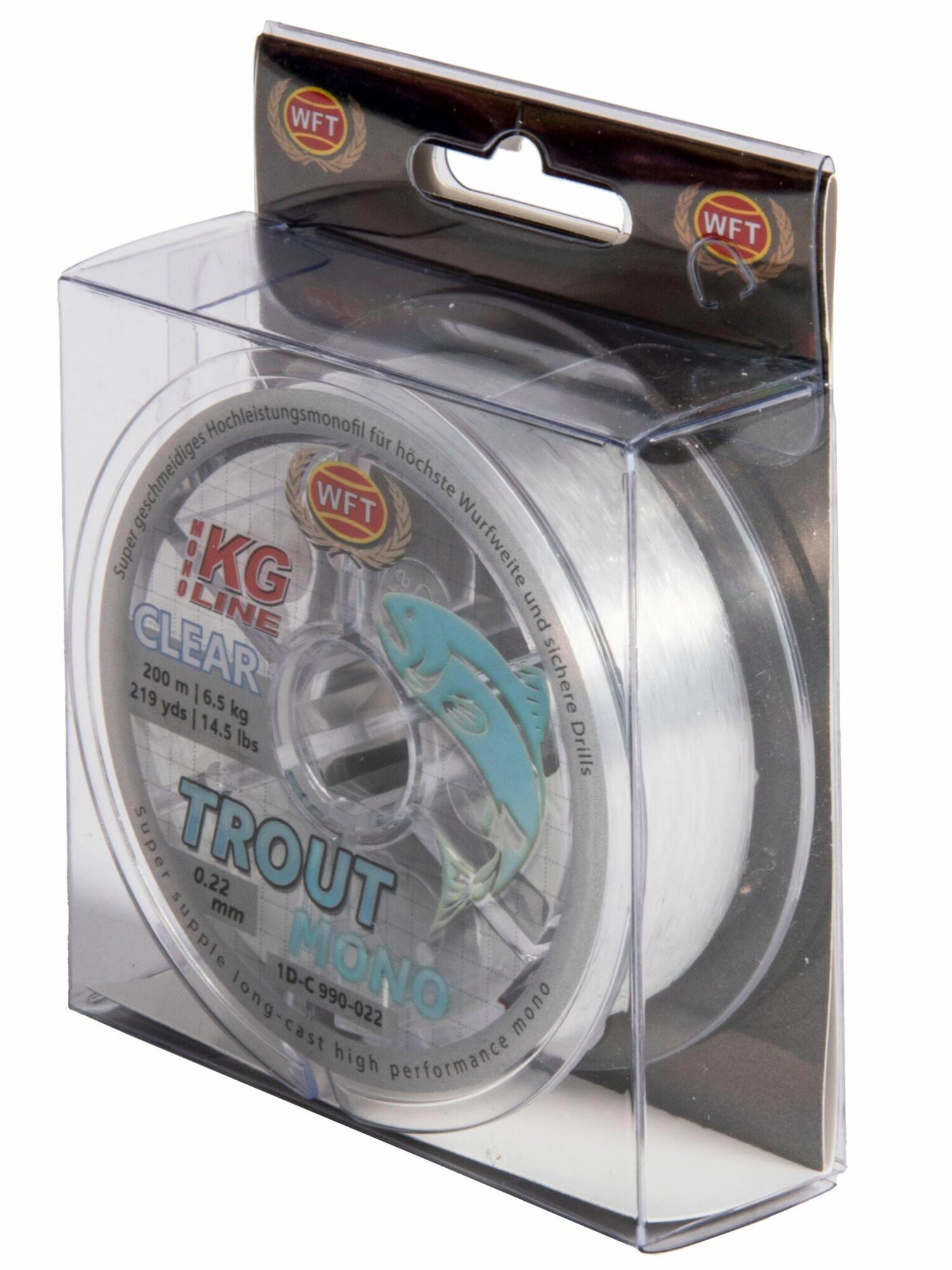 Леска монофильная для летней рыбалки WFT KG TROUT MONO Clear 200/022