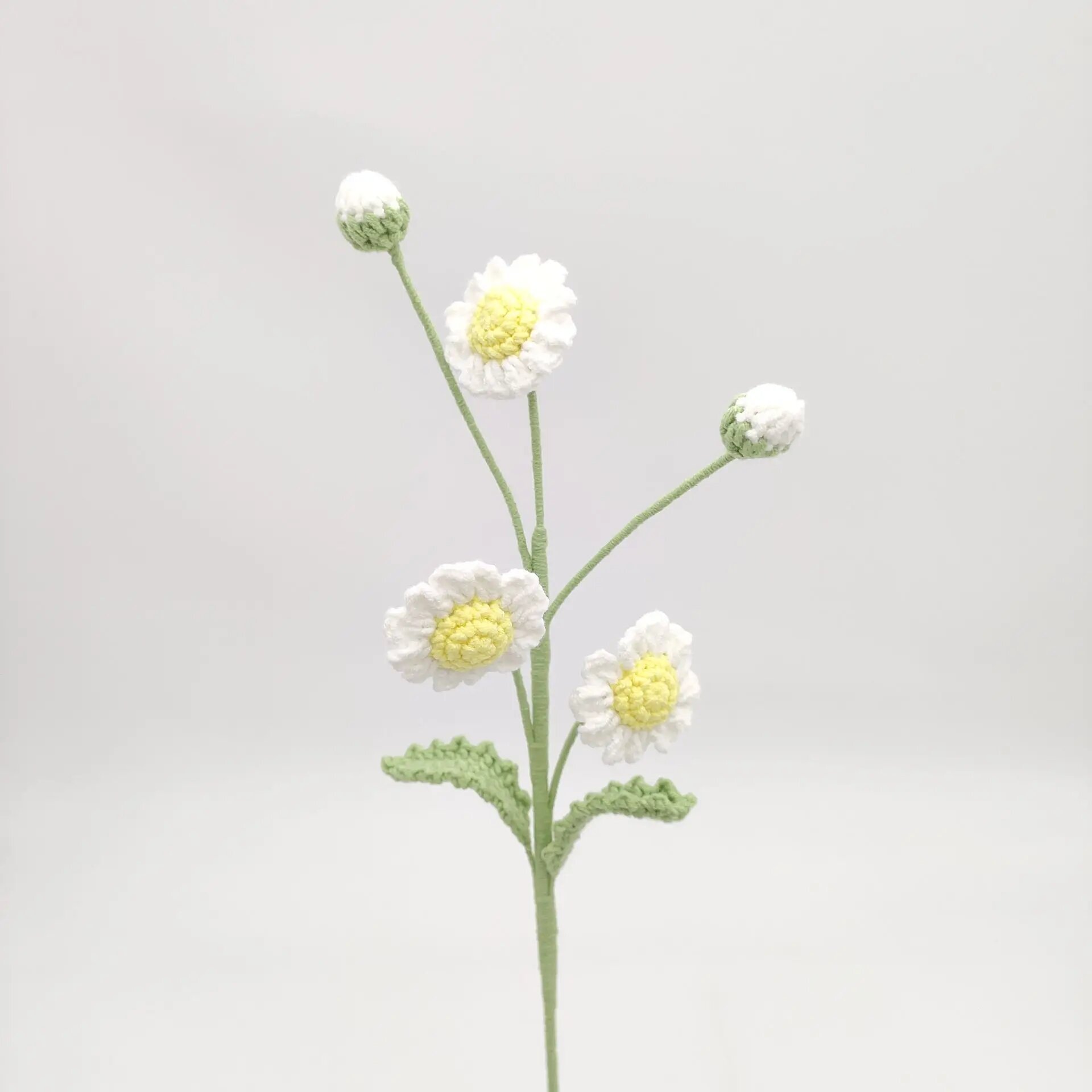 1 шт, вязаный цветок ромашки, креативный вязаный крючком цветочный букет, вязаные цветы, подарок друзьям, домашний декор для вечеринки