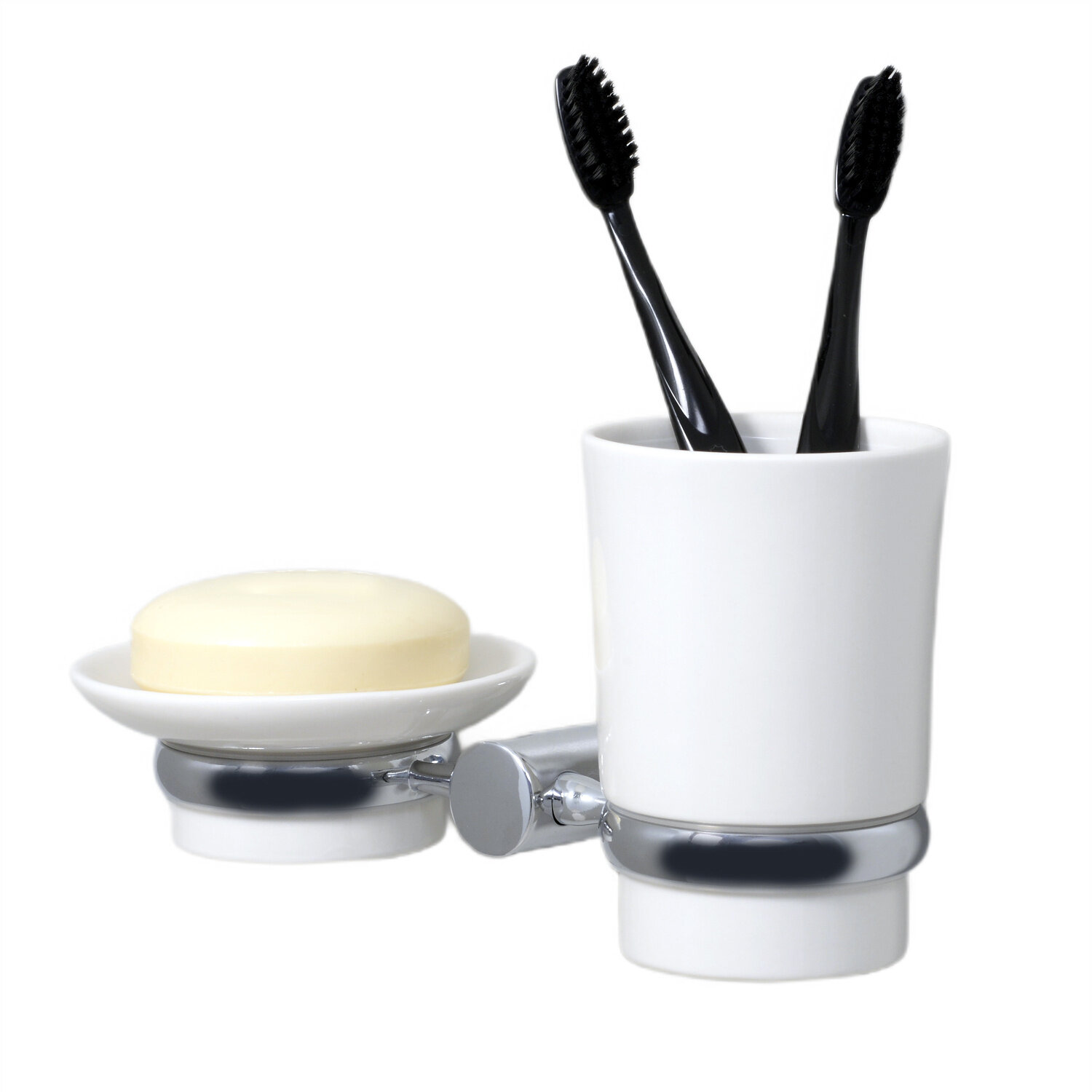 Стакан и мыльница WasserKRAFT (K-28226) с держателем, покрытие хромоникелевое