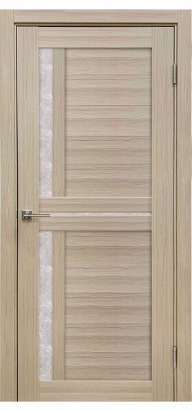 Межкомнатная Дверь Verda Z-1 Лиственница Кремовая со Стеклом Гранит Прозрачный 2000х800мм (Полотно 1шт) / Верда.