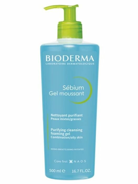 Биодерма Себиум Bioderma Sebium Очищающий Гель Мусс Флакон 500 мл
