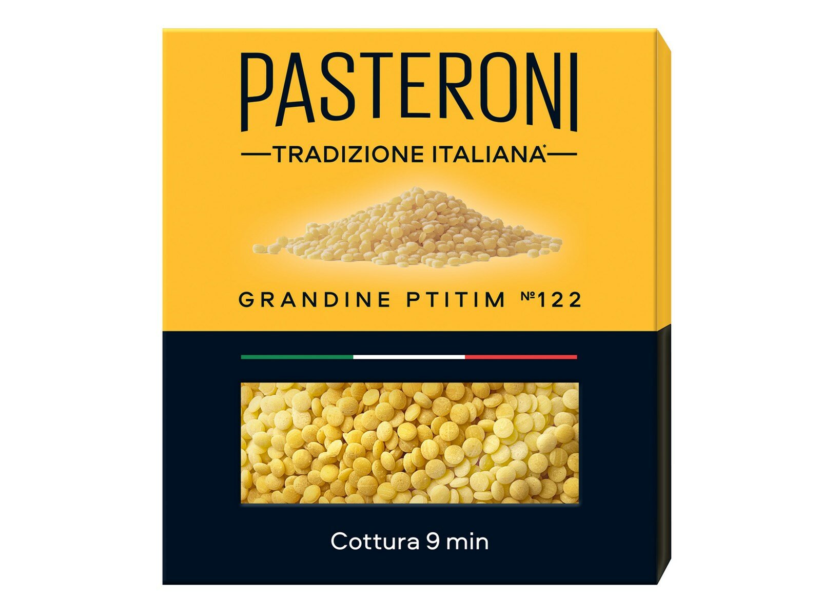 Макароны птитим Pasteroni Grandine Ptitim №122 высший сорт, 400г