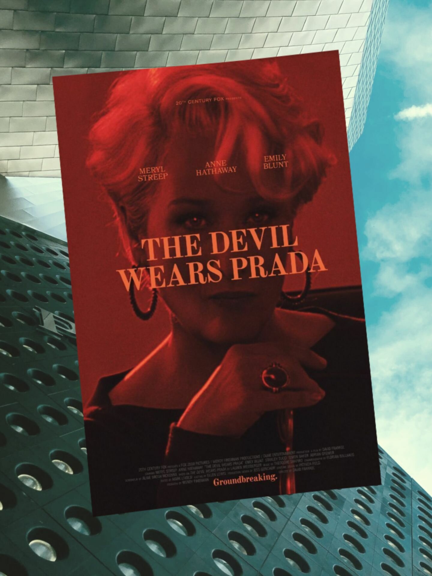 Постер "Дьявол носит Prada" в стиле pinterest, формат А3, 297 х 420 мм, глянцевый