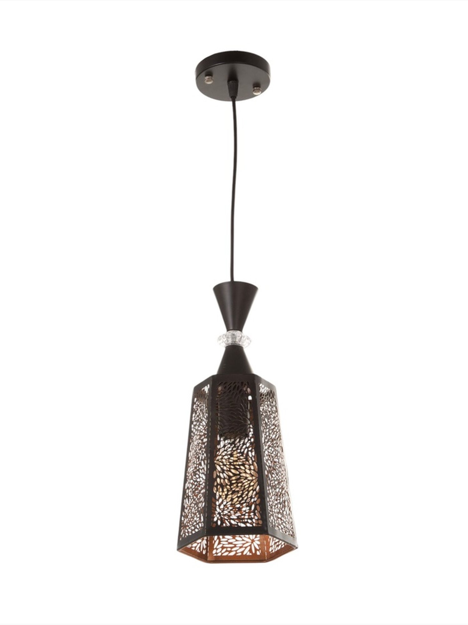 Светильник потолочный BayerLux «Цветы», 1×40 Вт, Е27, черный, 15×15×35+100 см