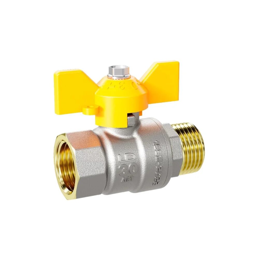 LD Pride Кран газ шаровой 1/2' вн/нар бабочка 537158