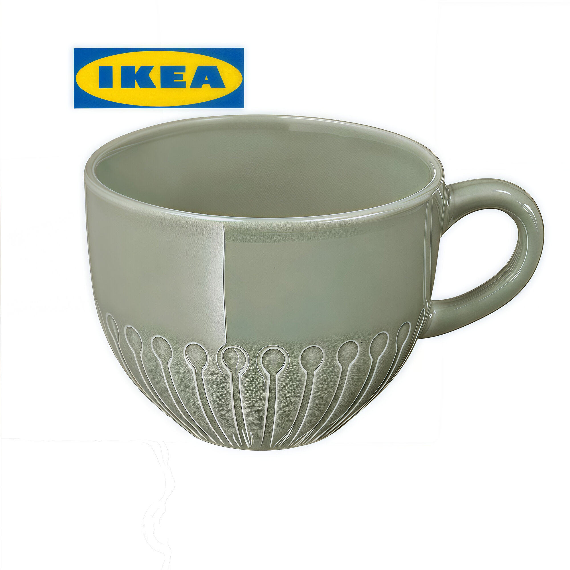 Кружка Шведский Дом "IKEA", фарфор, 360мл, для СВЧ, для посудомойки