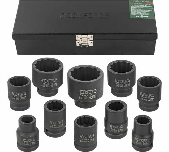 Набор головок ударных 3/4" 10 предметов (12гр.) ROCKFORCE