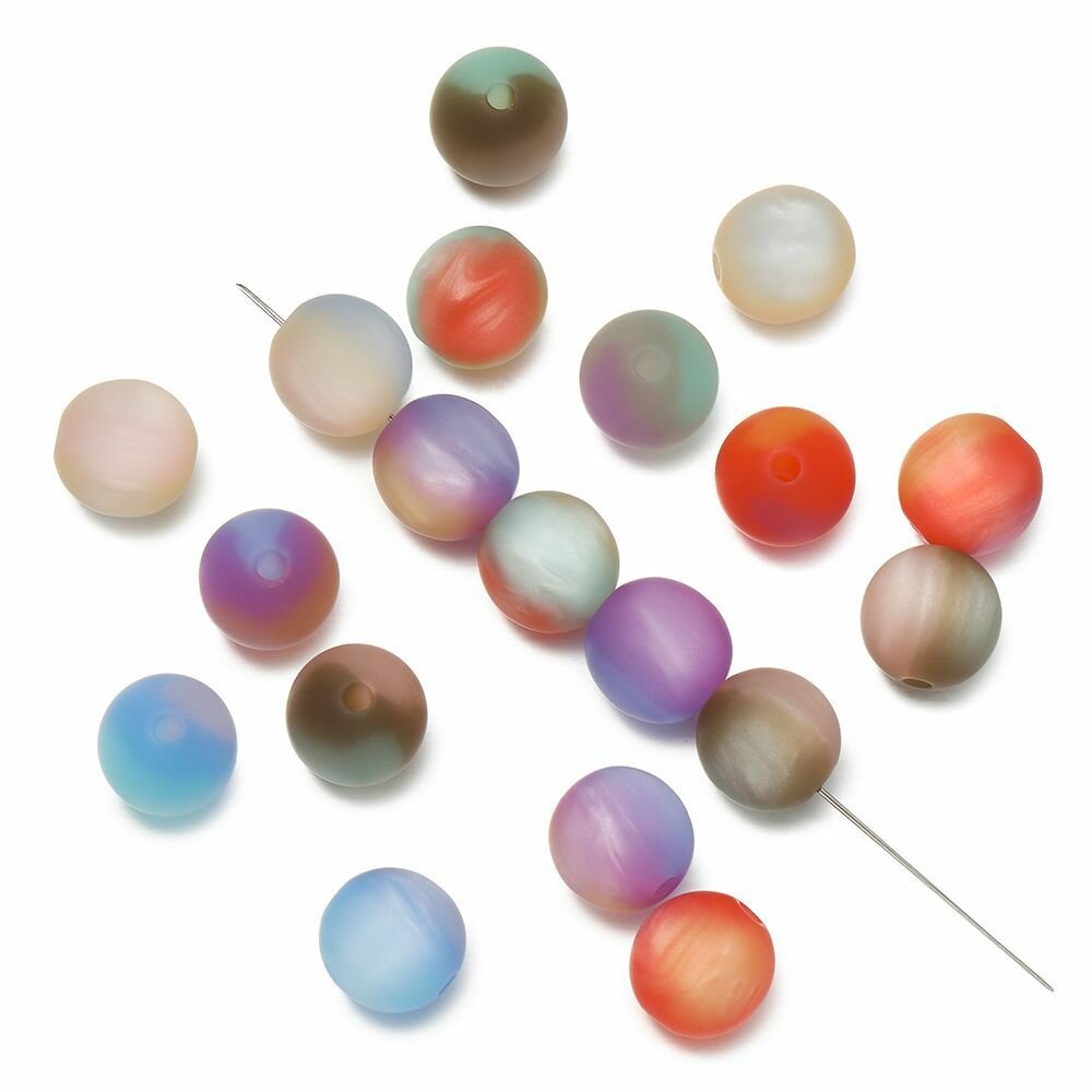 Плетеный вышитый браслет из бисера, смоляные бусины, 10 шт. , 8 мм159