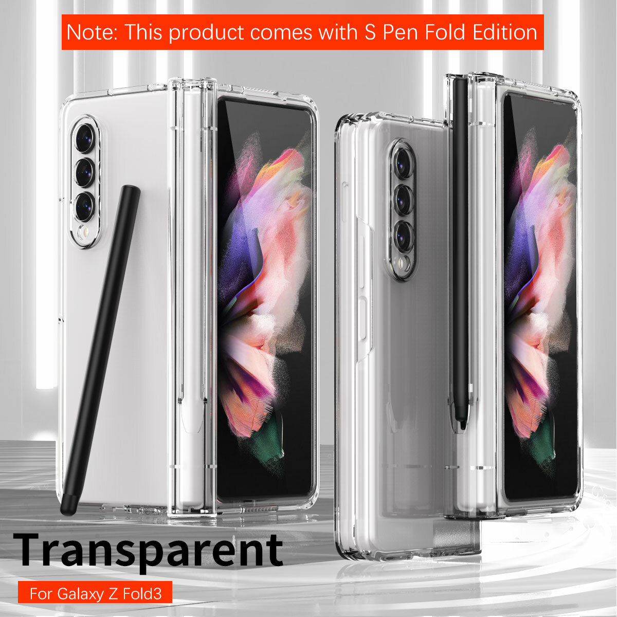 Подходит для Samsung Galaxy Z Fold3 / Самсунг Галакси Z Fold 3 Чехол для смартфона, с защитой камеры и с подставкой противоударный, Z Fold3, подставка, soft touch,360° Полная защита, накладка, пластик