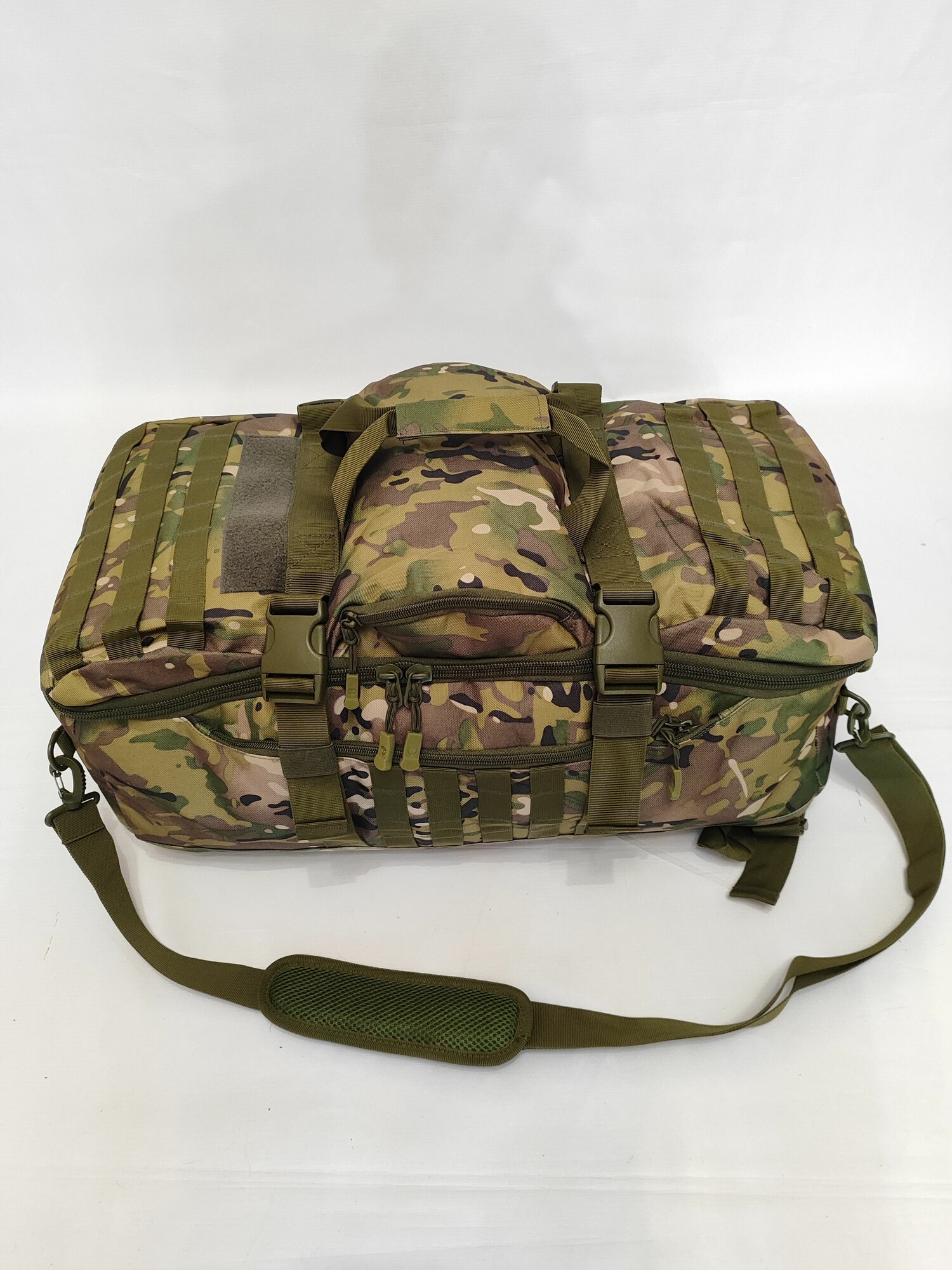 Сумка тактическая с лямками Шторм/баул рюкзак дорожный рейдовый 60 литров мультикам