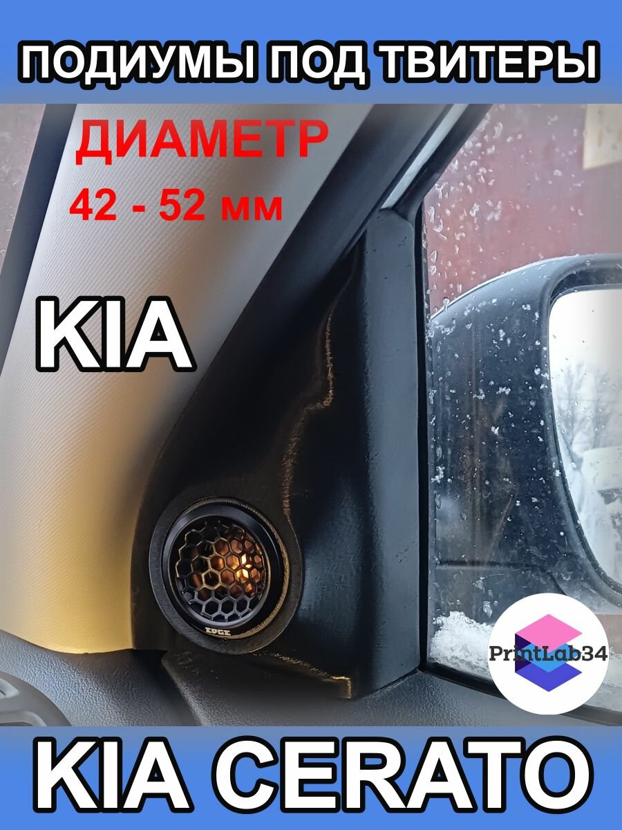 Подиумы уголки в двери под твитеры, пищалки, динамики для KIA CERATO