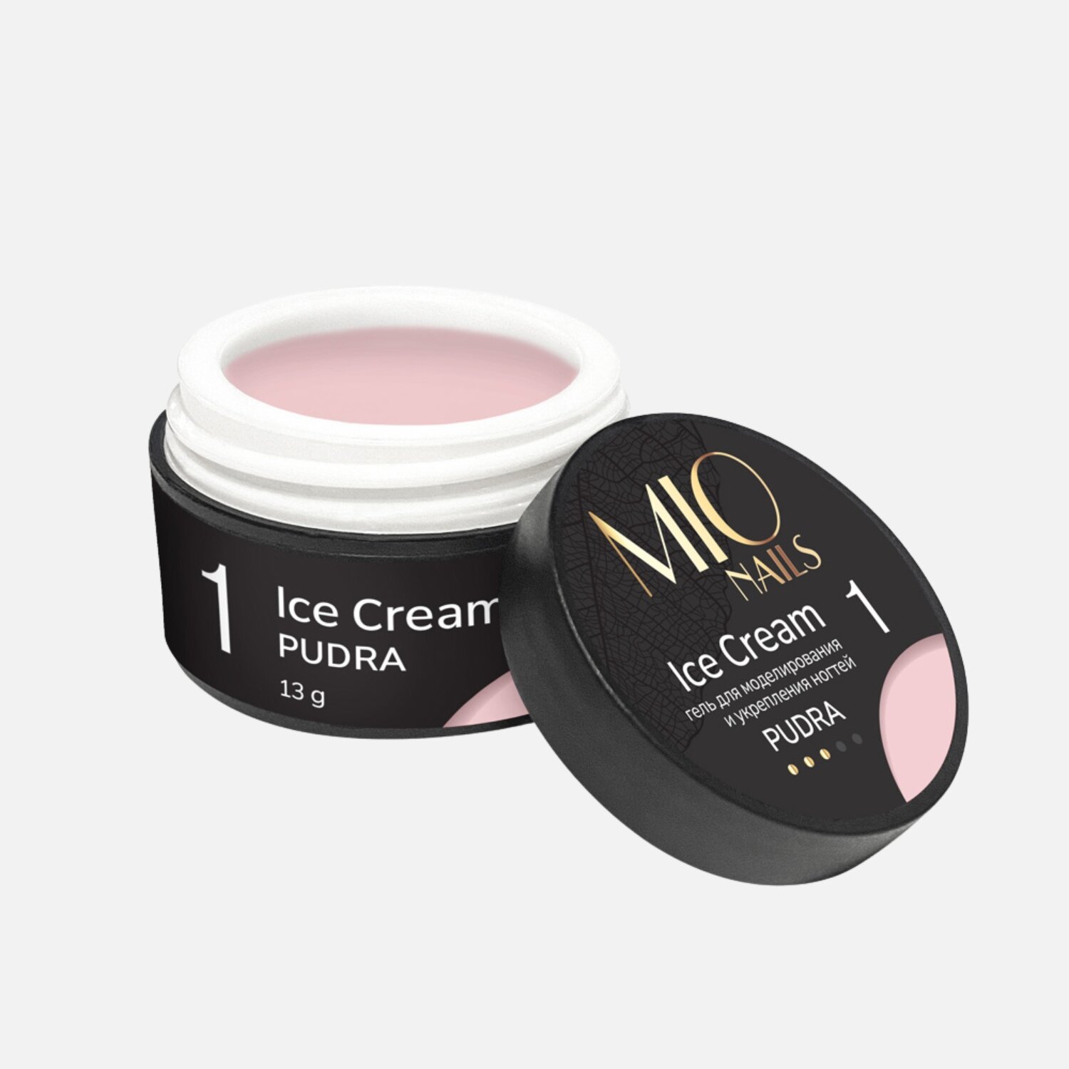 Гель Ice Cream Gel PUDRA #01 Mio Nails 13 г баночка EASY-CLICK запайка