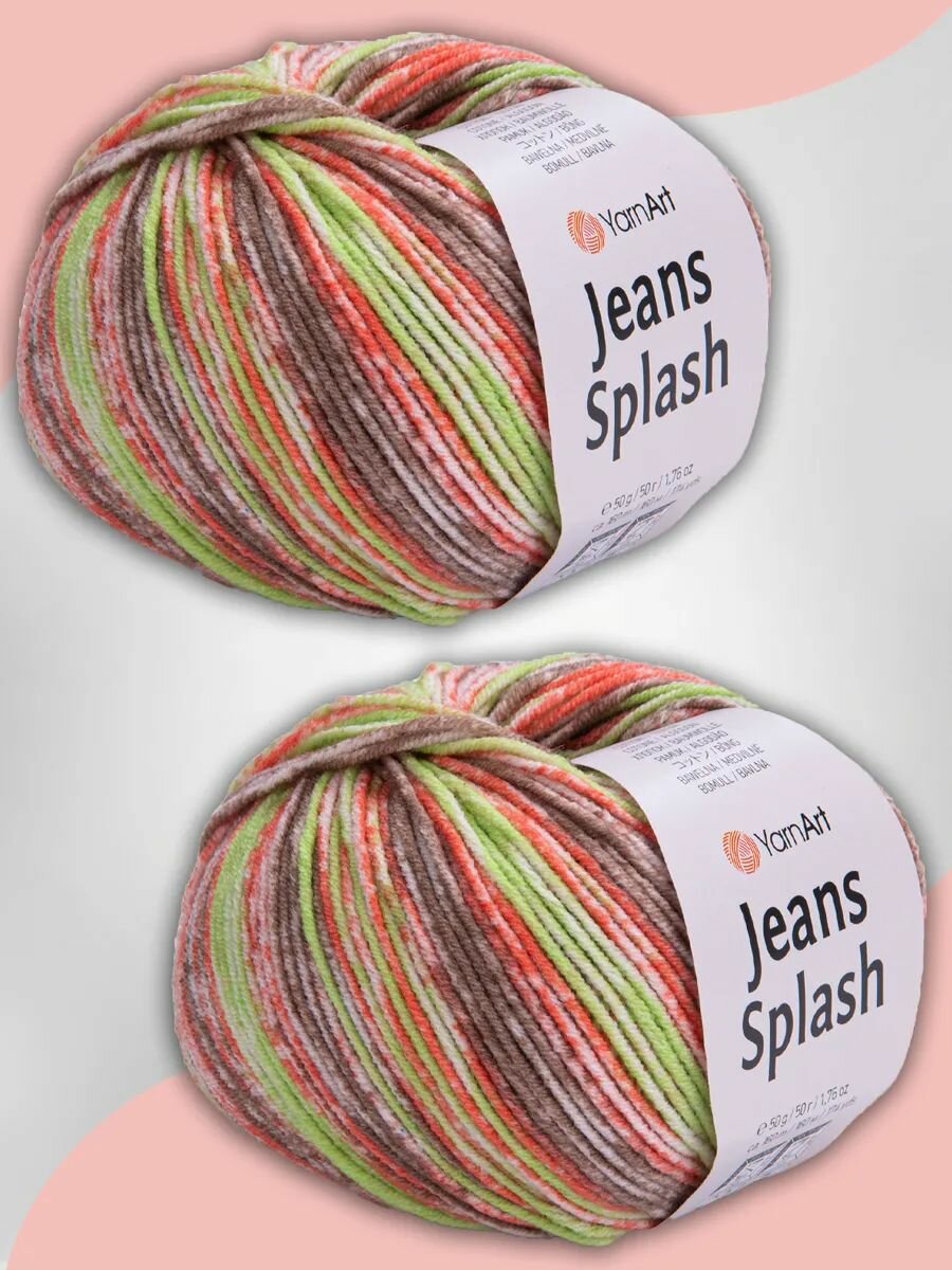 Пряжа для вязания YarnArt Jeans Splash 2 мотка, цвет 955