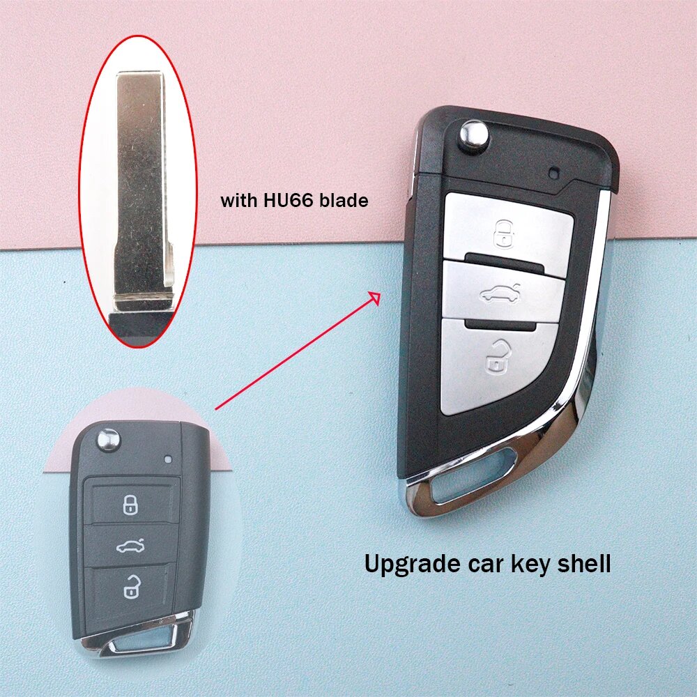 Внешний вид, обновленный корпус ключа автомобиля, чехол для ключа Volkswagen/VW Upgrade-HU66 - 3BT