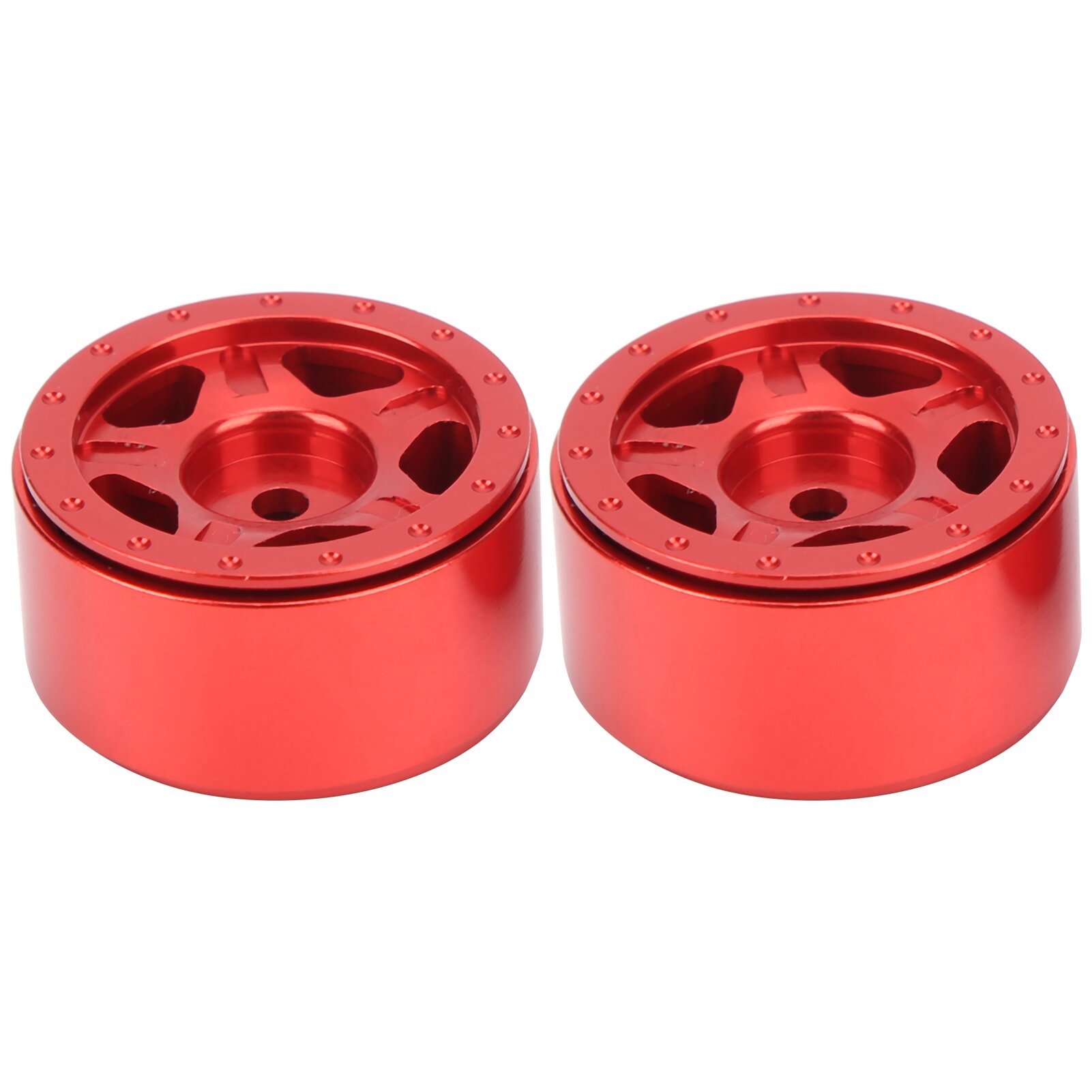 Комплект из двух алюминиевых колесных ступиц для радиоуправляемой модели axial scx24 90081 масштаба 1 к 24, детали тюнинга, красный цвет