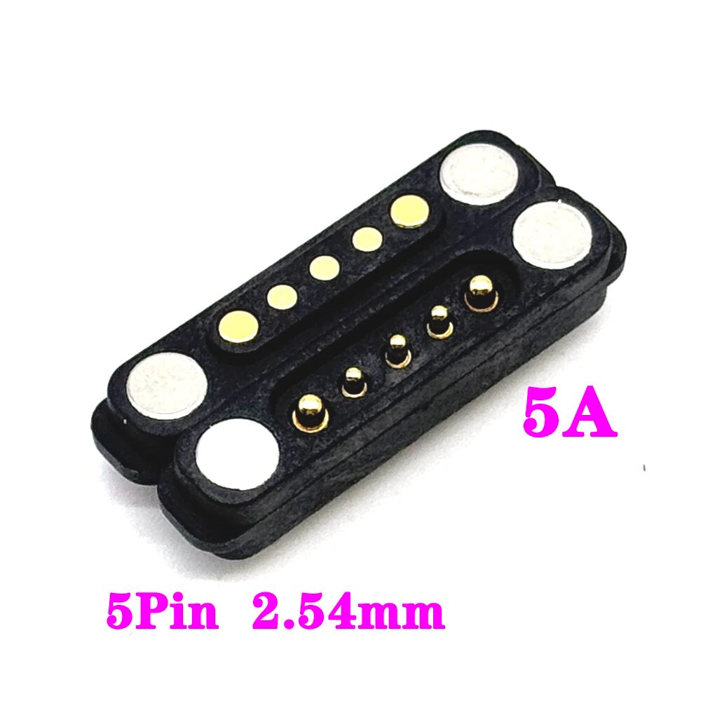 Магнитный разъем Pogo Pin LAJQTAO 36В 5А 5Pin 2.54mm 5A