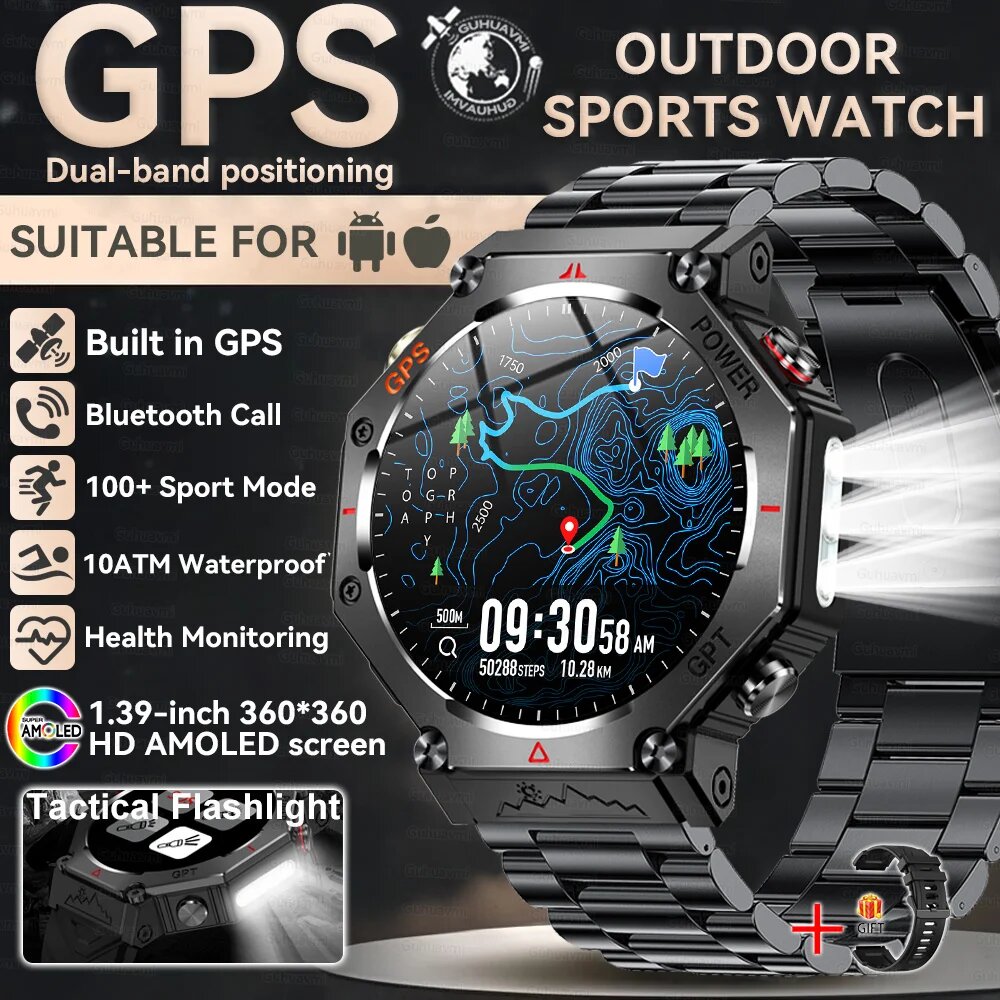 T-Rex 3 Ultra GPS Умные часы Black Steel для мужчин