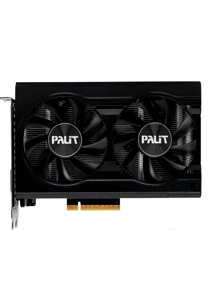 Видеокарта PCI-E Palit GeForce RTX 3050 Dual (NE63050018P1-1070D V1) 8GB DDR 6 128-bit 8nm 1552/14000Hz DVI-D DP HDMI