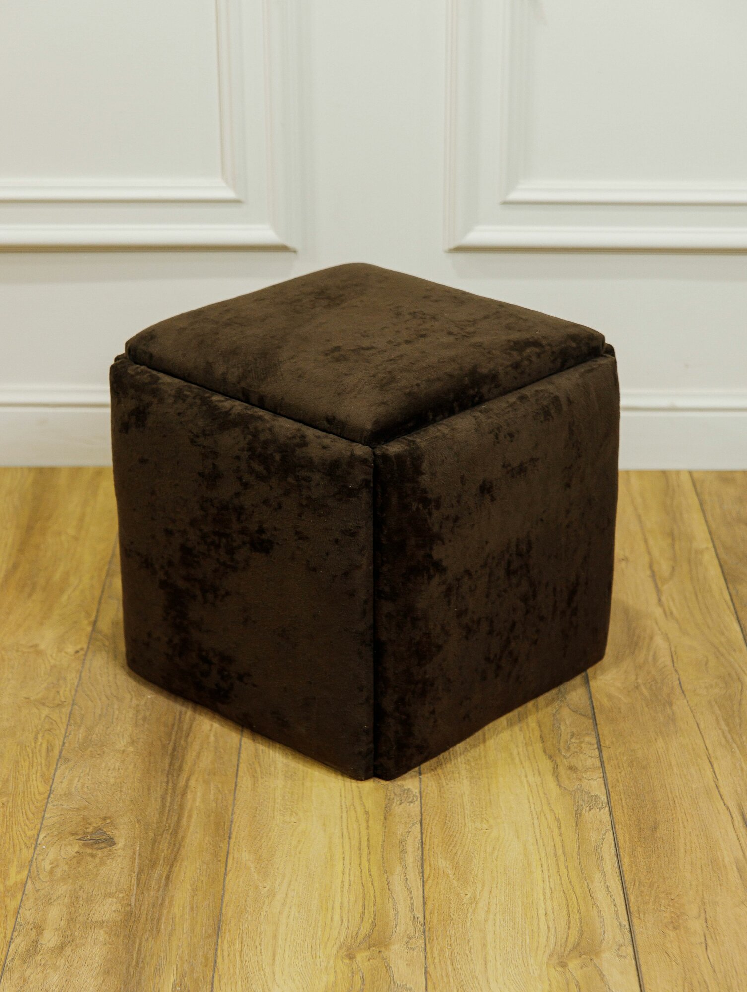 Пуф "Куб", 5 в 1, антивандальный велюр, металлический каркас, коричневый