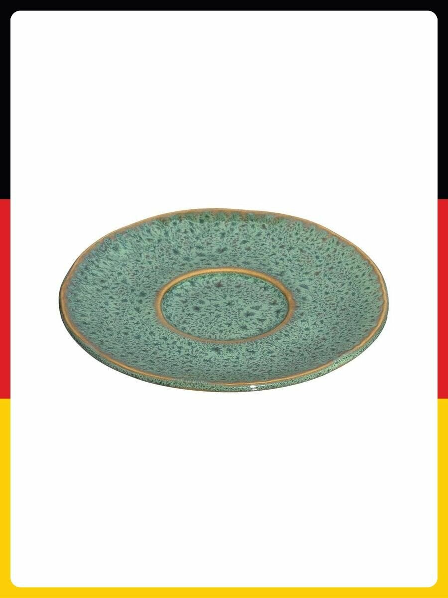 Керамическое блюдце Leonardo MATERA 11 см, зеленое, набор из 4 шт.