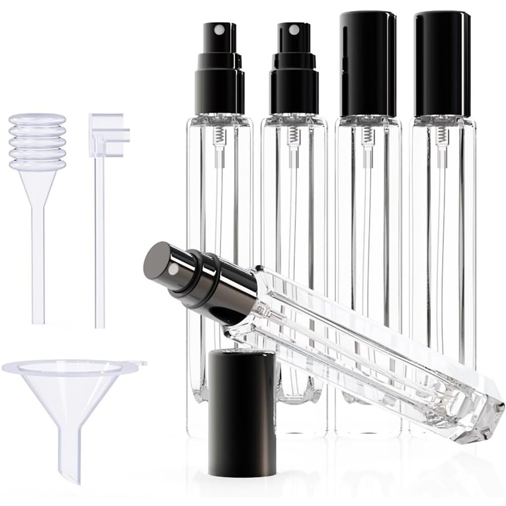 Упаковка из 5 портативных дорожных флаконов духов-черный