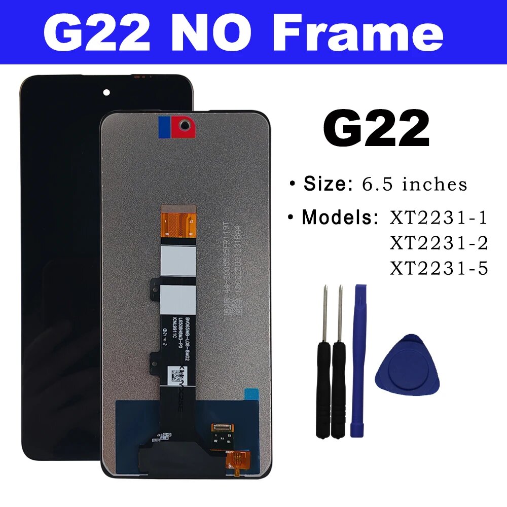 G22 ЖК-экран с рамкой для Motorola Moto G22 XT2231-1 XT2231-2 XT2231-5 Touch Pantalla NO Frame