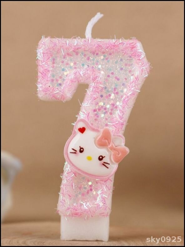 Эксклюзивная цифровая свеча Хелло Китти для торта, 1 шт