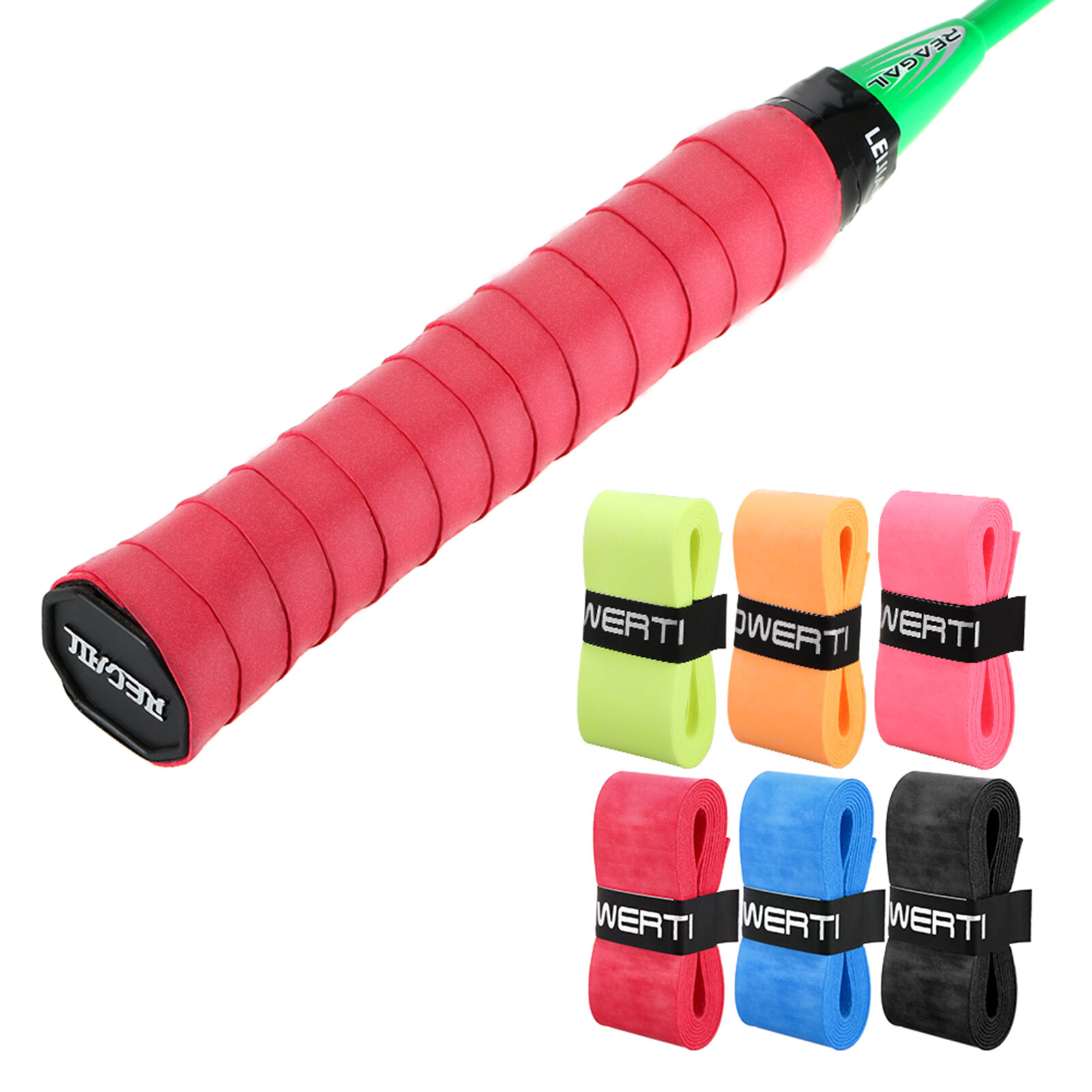 Overgrip Sweatband, 6pcs, цвет смешанные, материал полиуретан, размер единицы 1100*25*0.75мм, вес единицы 7г, размер упаковки 13*10*1.8см, вес упаковки 52г для тенниса, бадминтона, сквоша