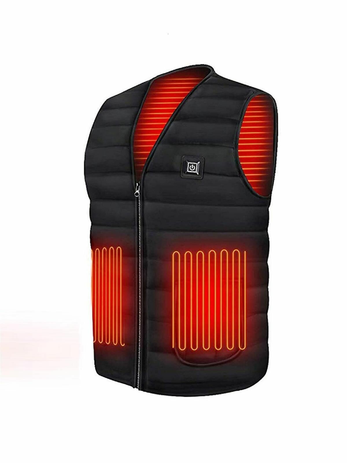 Терможилет с подогревом на 5 зон, - XXXL