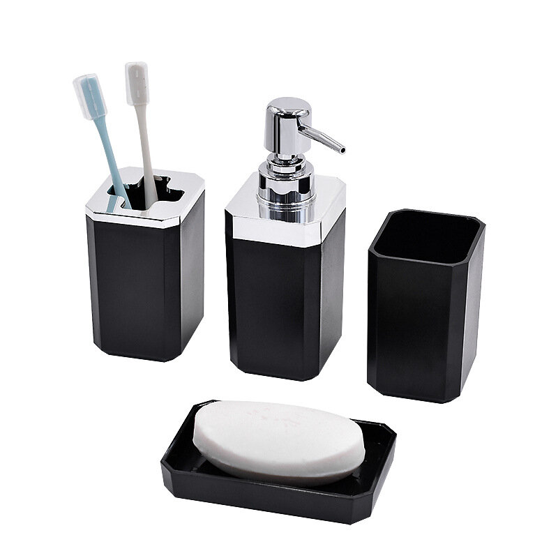 Имитация керамического набора для ванной, пятипредметный набор, принадлежности для ванной, легкая роскошь, стакан для полоскания рта, подставка для умывальника, декор, оптовая продажа