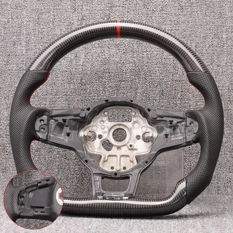 Руль Volkswagen Golf 7 GTI GTD GTE R, карбон, цвет 5-with hole