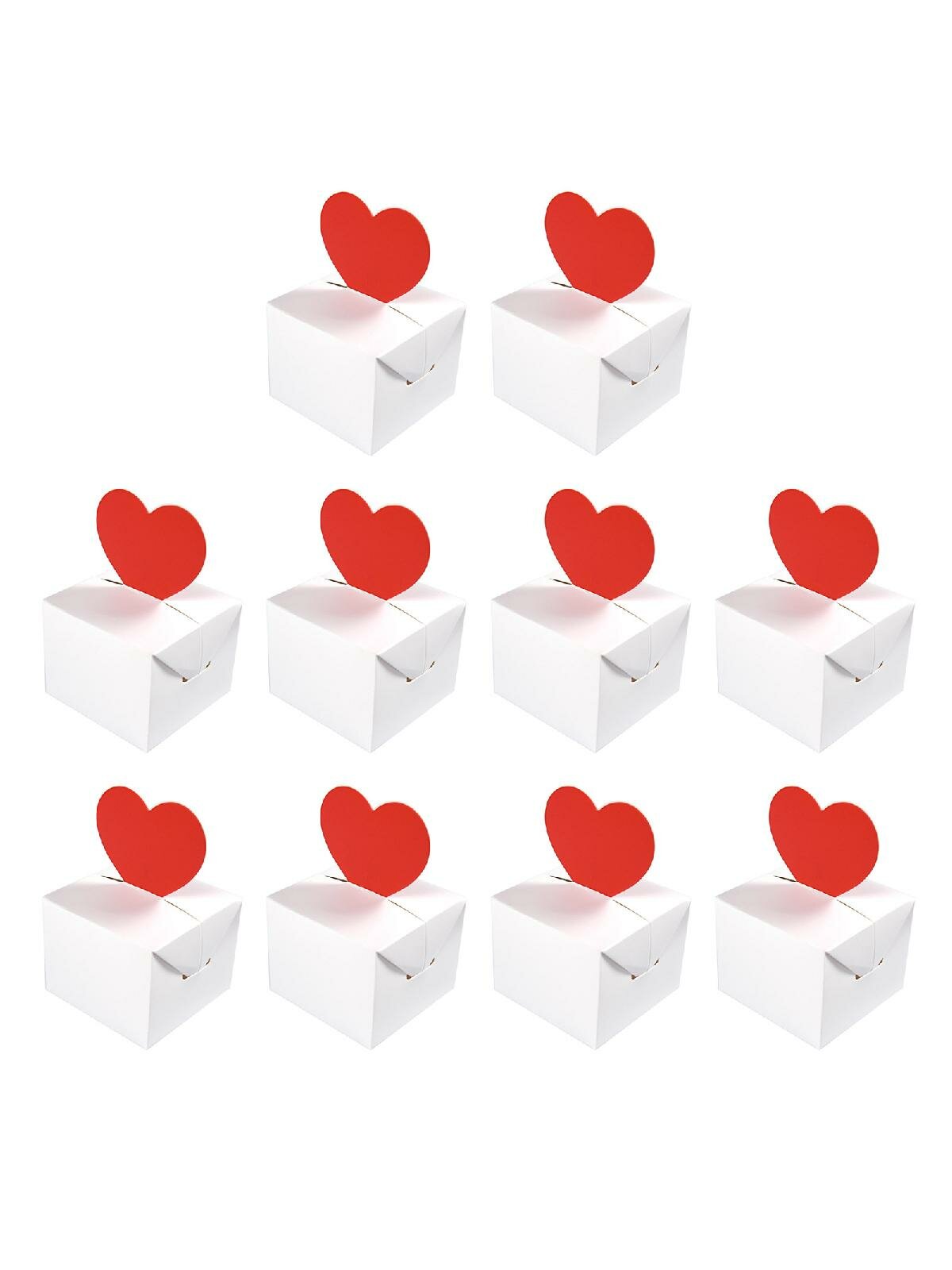 Подарочная коробка с сердечками 10шт Коробка конфет и шоколада для свадьбы на День Святого Валентина