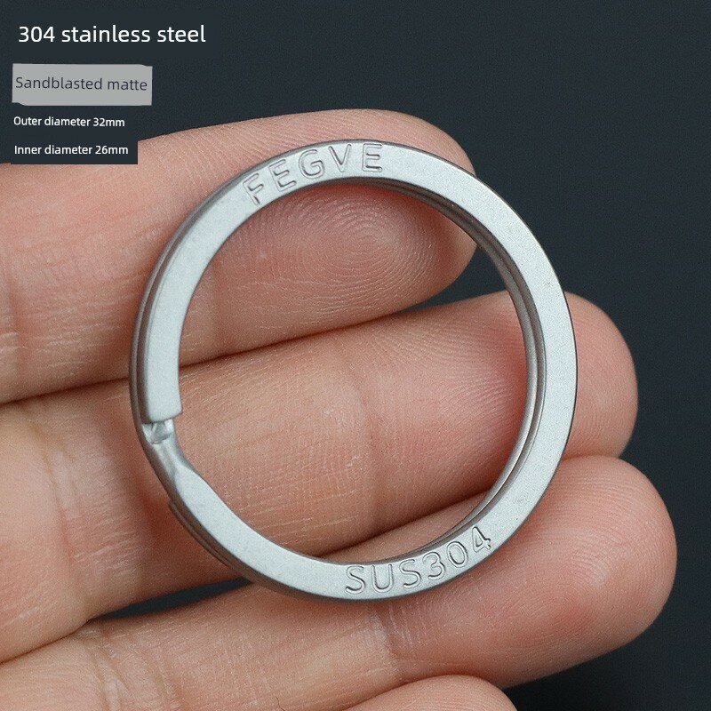 Кольцо для ключей из нержавеющей стали 316, чехол для ключей, вращающаяся кожаная полоска, гвоздь для мужчин и женщин,