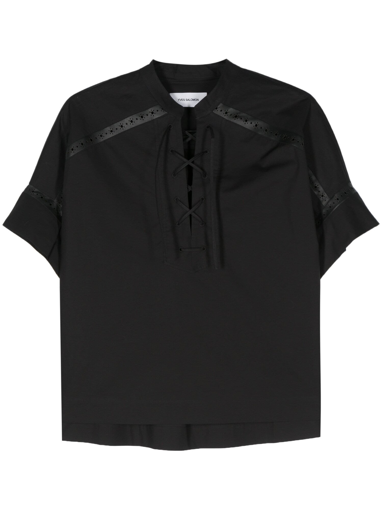 Блуза Leather-trim blouse
