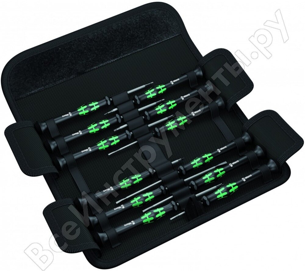 Набор прецизионных отверток Wera, Kraftform Micro, 12 предметов, WE-073675