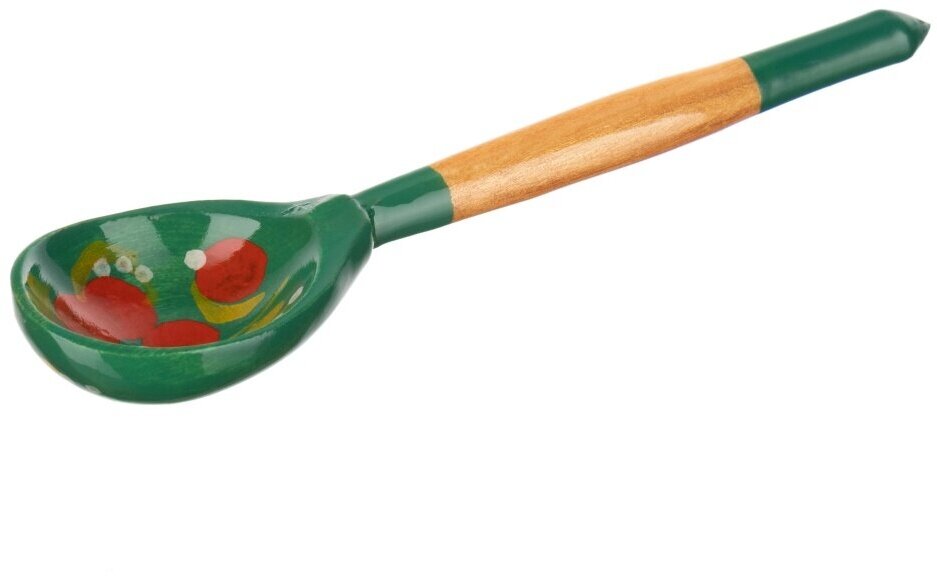 LHL7202 Ложка чайная "Зеленушка", Хохлома