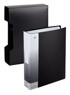 Папка пластиковая 80 файлов А4 COMIX, черная