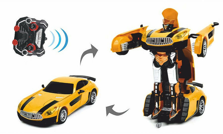 Радиоуправляемый трансформер JiaQi (спортивная машина - робот) - JQ6612-YELLOW