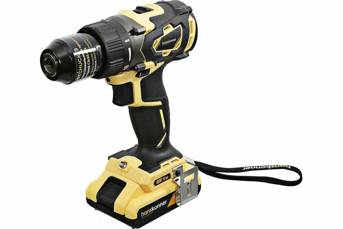 Hanskonner Дрель акк. б/щ, 18В, Li-Ion HCD1865BL