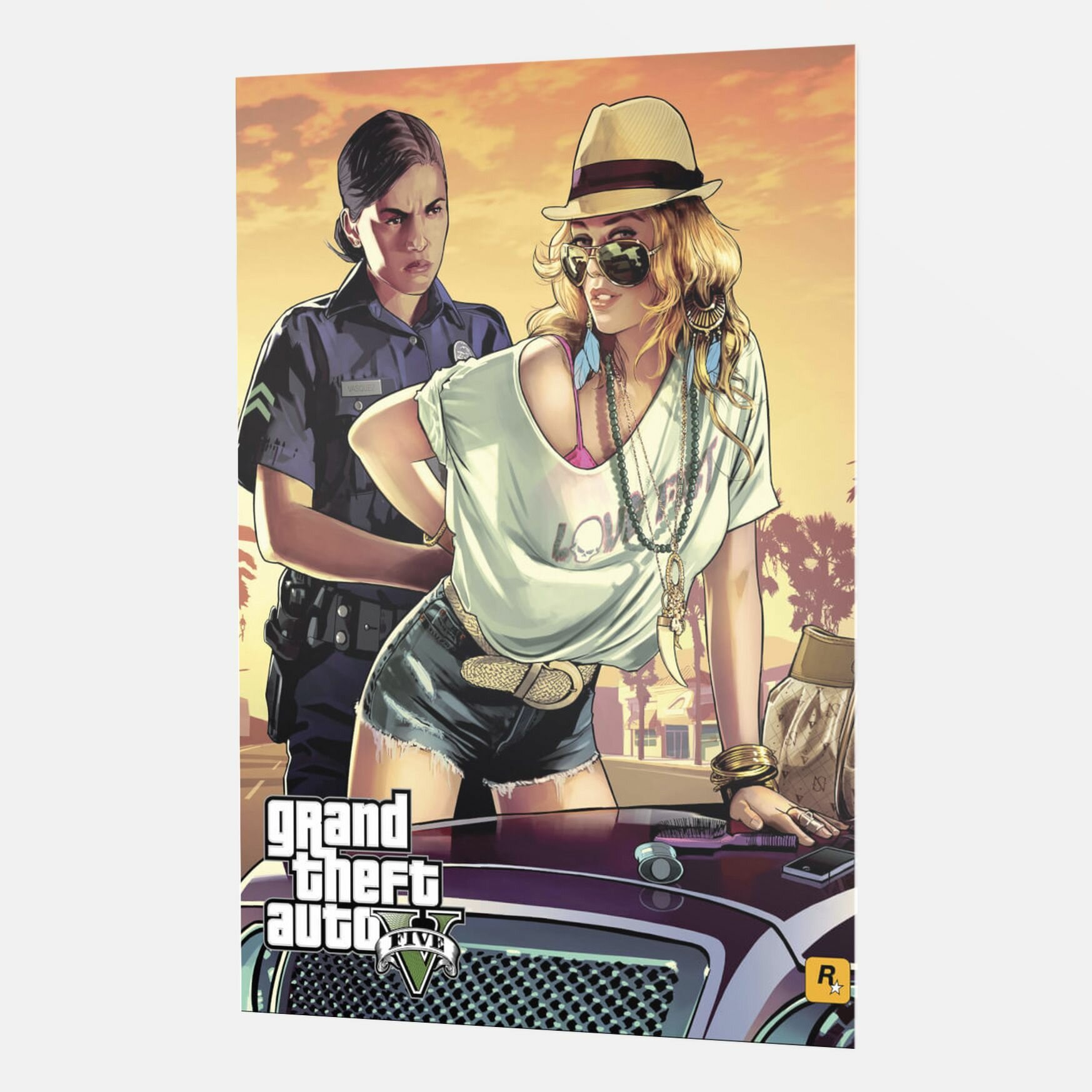 Интерьeрный постер (плакат на стену) по игре Grand Theft Auto 5 (GTA 5) - 40x60 см. - от Poster4me