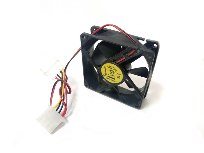 Вентилятор 80x80x25 DC 12V 0.16A Gembird FANCASE-4 2500об/мин Molex (мама + папа)
