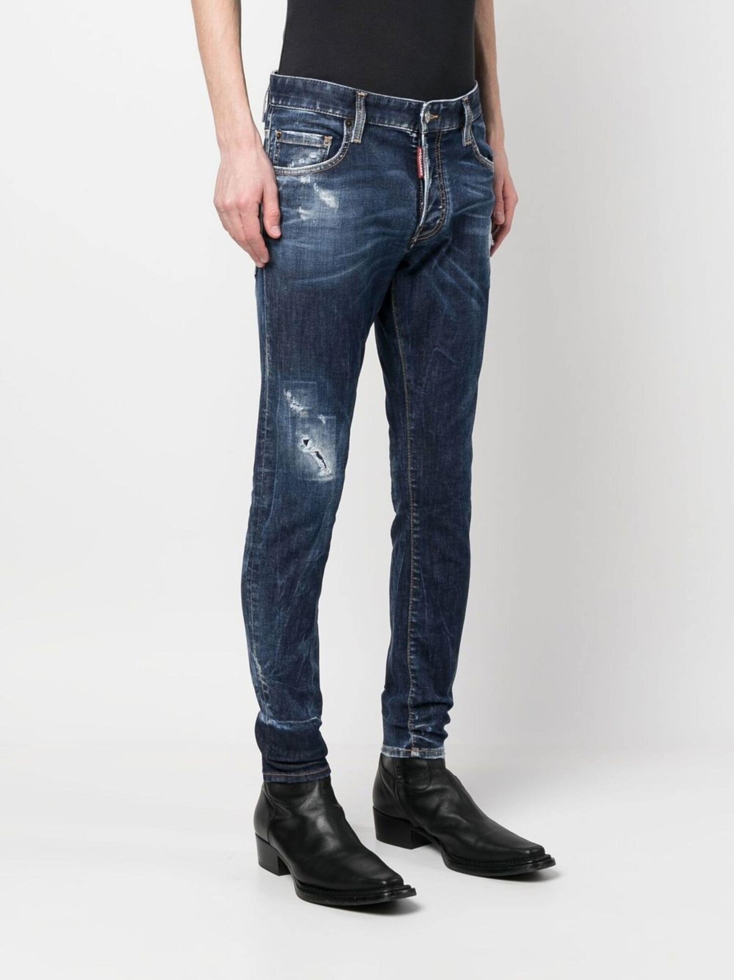 Джинсы DSQUARED2 Slim-fit distressed-effect jeans, размер 44 — фото 1