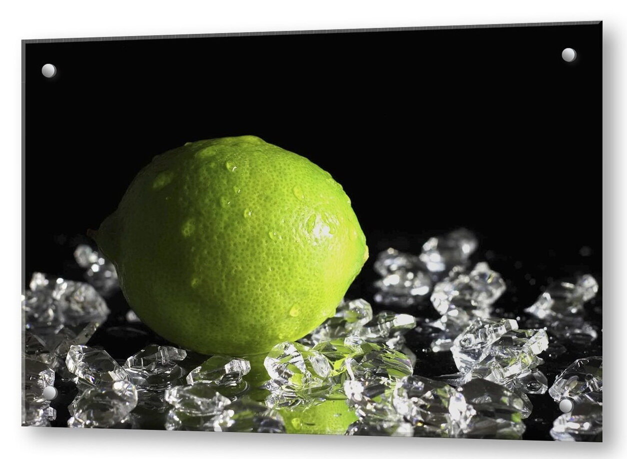 Кухонный экран из закаленного стекла "лайм" - горизонтальный (900х600х4 мм)