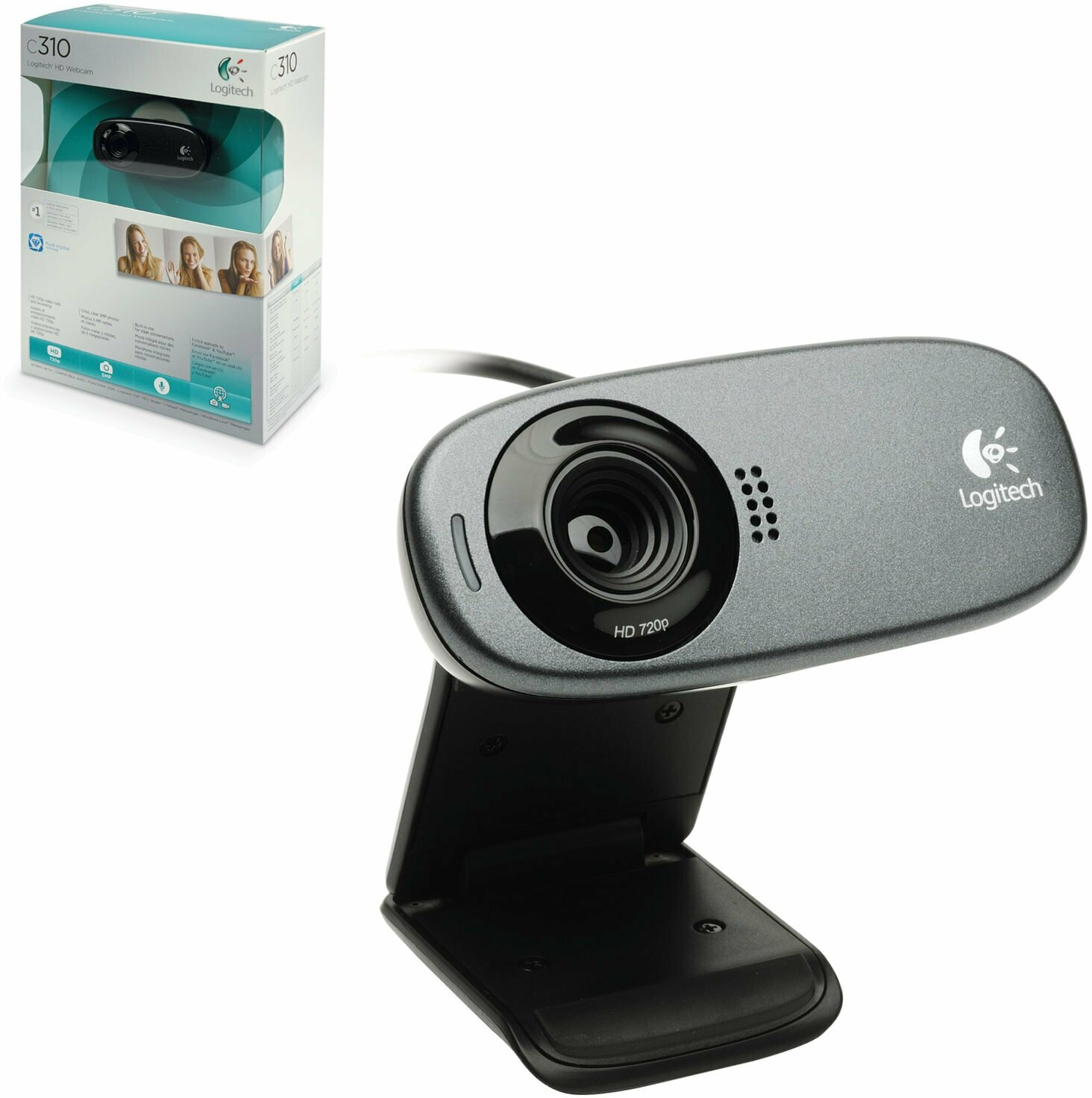 Web-камера Logitech HD Webcam C310, 720P, 1280x720, CMOS, USB 2.0 (960-001065)