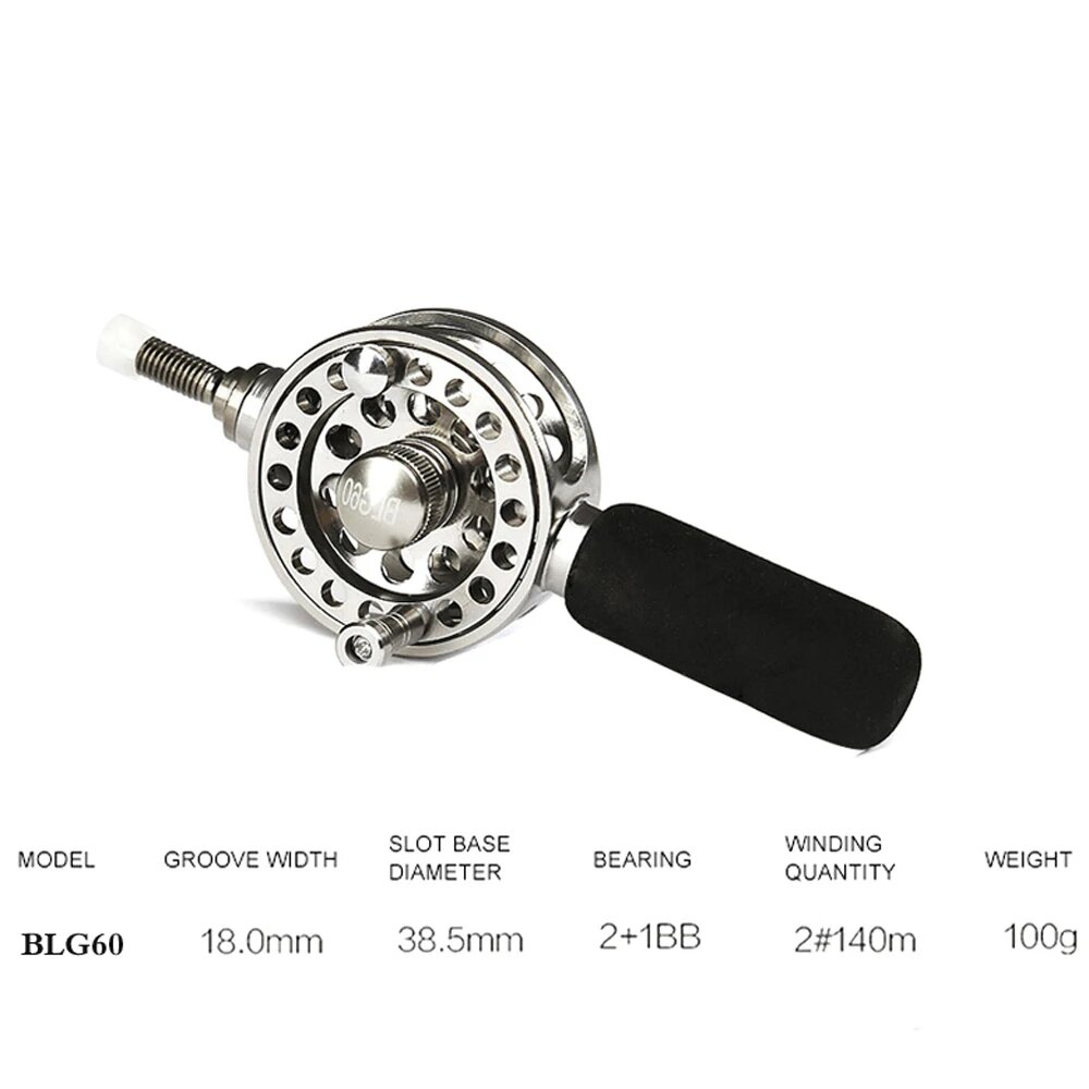 Металлическая модернизированная катушка 2+1BB для ловли карпа Серебряный, BLG60