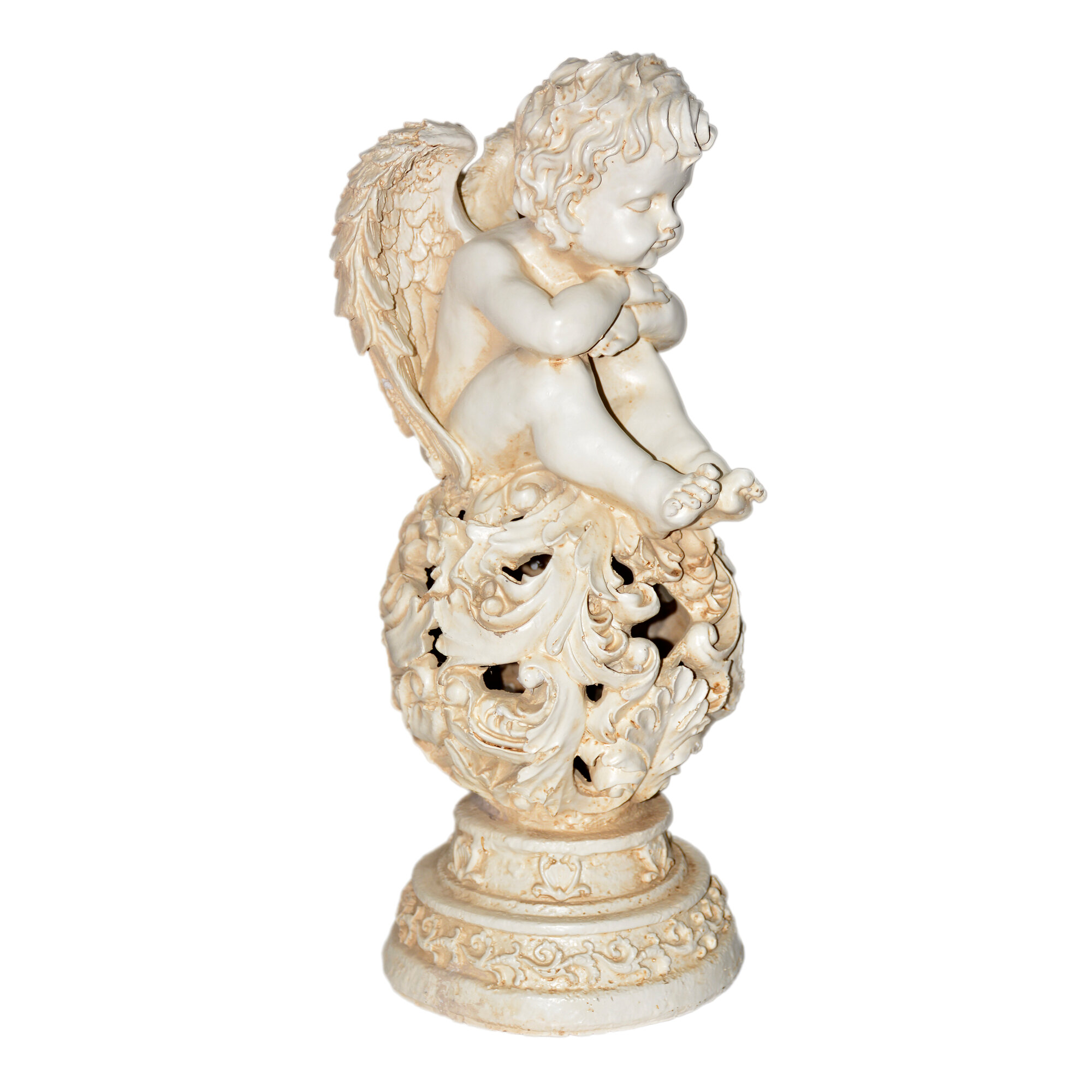 Фигурка декоративная "Ангелочек на шаре"(круглая ножка)