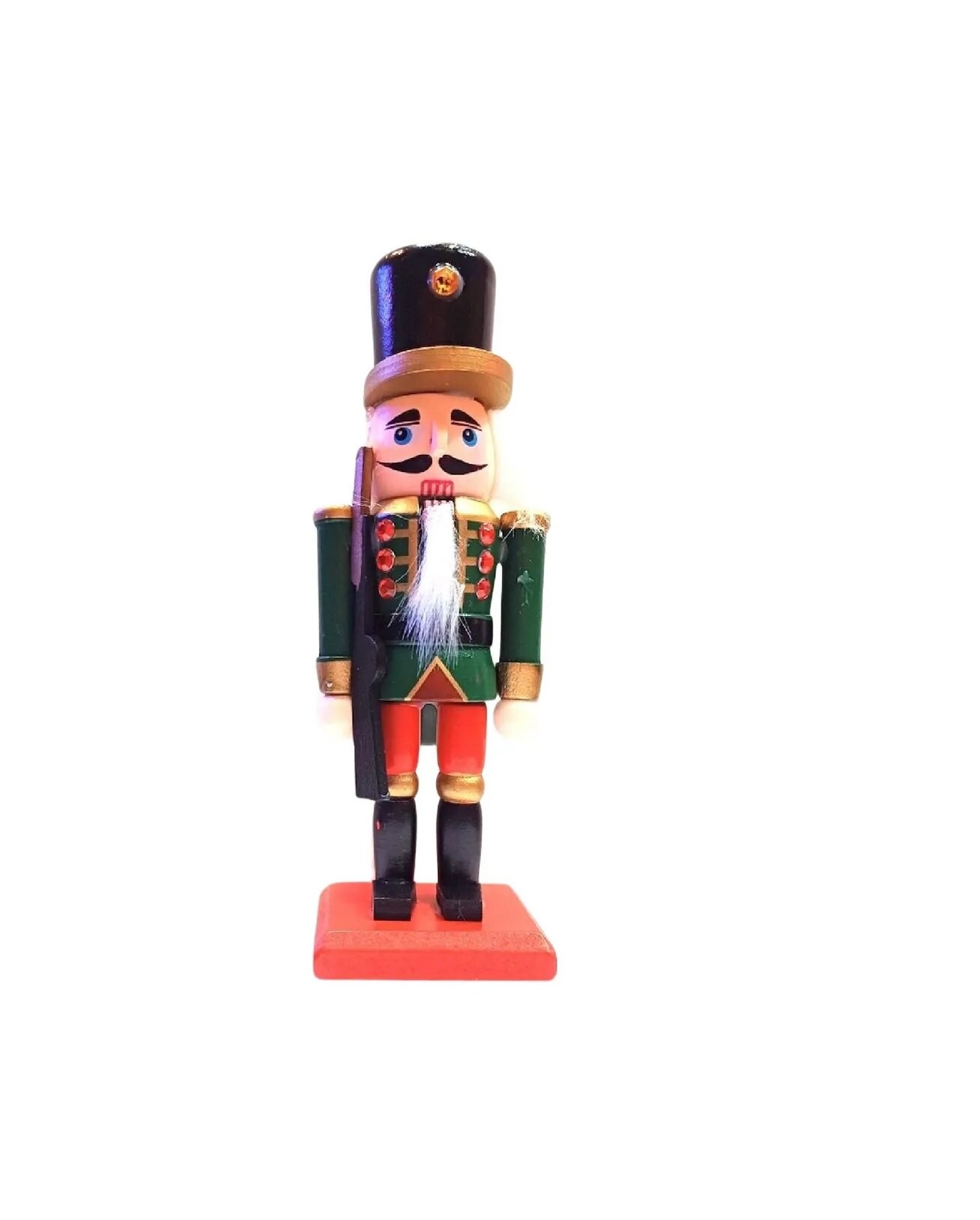 Елочная игрушка Azime "Щелкунчик с Ружьём", ручная роспись, дерево, 14.5см