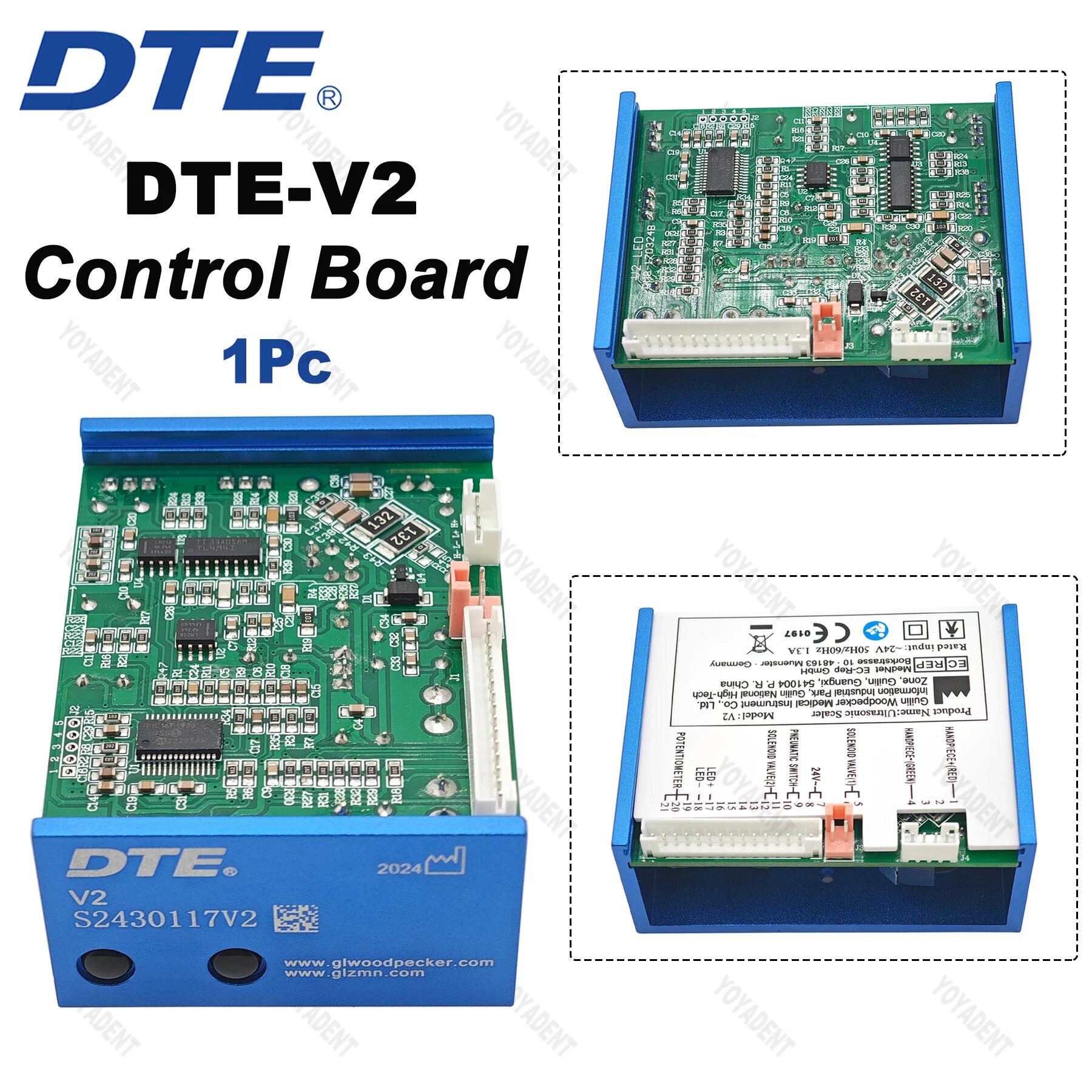 Woodpecker DTE Ультразвуковой пьезоскалер для отбеливания зубов V2 Control Board